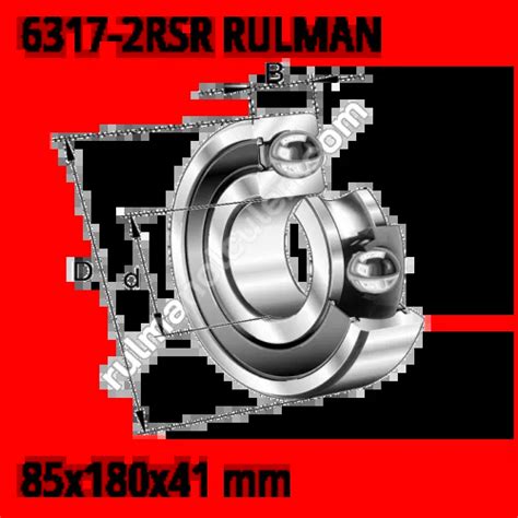 6317 2rsr Rulman Ölçüleri