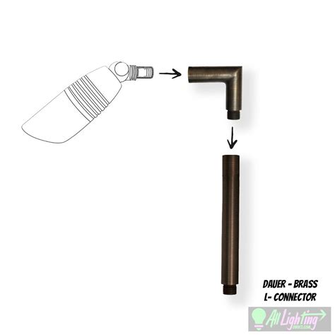 Dauer 490050 • Solid Brass L Connector All Lighting Direct