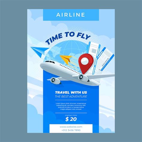 Airline Promotion Poster Vectors And Illustrations For Free Download Freepik