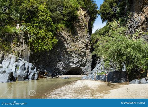 Gole Alcantara Botanical And Geological Park Stock Image Image Of