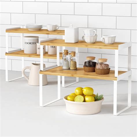Goozii Kitchen Cabinet Organizer Shelf Set Of 4 Large