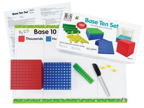 Complete Base Ten Maths Set With Place Value Mat And Litre Cube