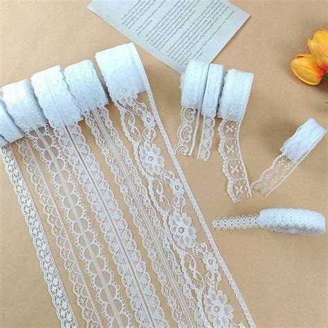 Eyelet Lace Trim Cotton White Lace Ribbon Embroidery Trim For Sewing