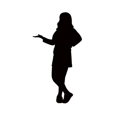 Girl Looking Up Silhouette Illustrations Royalty Free Vector Graphics