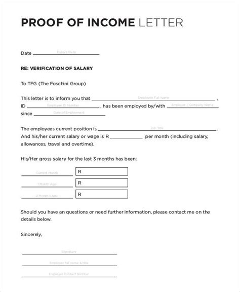 Income Verification Letter 7 Free Word Pdf Documents Download