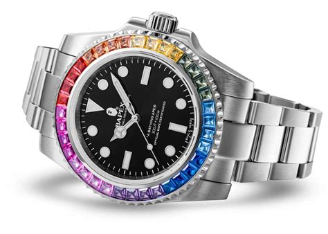 Bape Type 1 Bapex Crystal Stone Watch Silver Ss23 Us