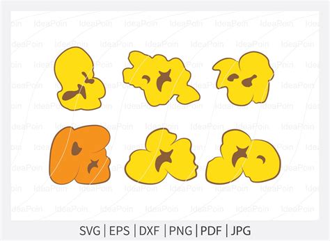 Popcorn Kernel Vector Vector Set Of Different Popcorn Kernels With