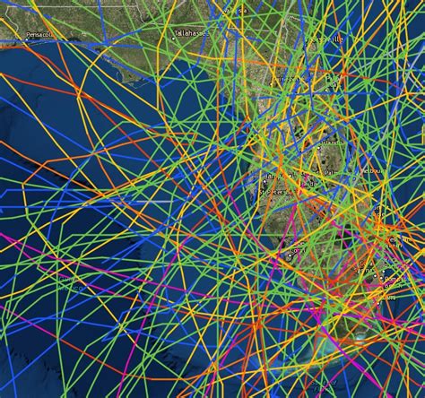 See Every Florida Storms Path For The Past 100 Years