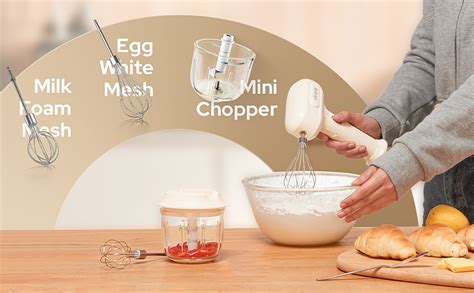 Ihom 3 In 1 Cordless Handheld Mixer Portable Electric Cordless
