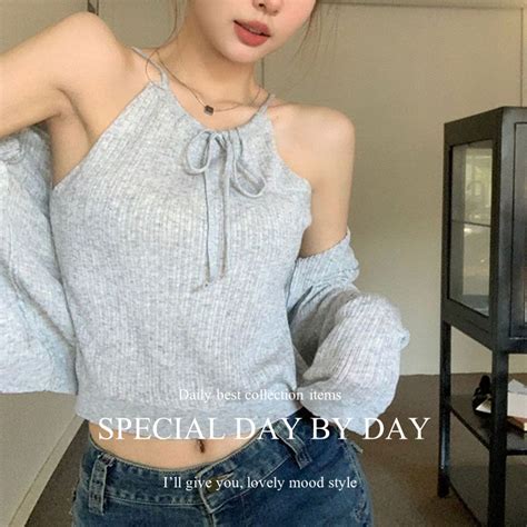 데일리나인 [무료배송]dn9ne 데일리 여성 여름 편한 홀터 나시 가디건 니트 세트 캐쥬얼