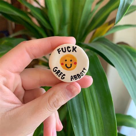 F Ck Gregg Abott Smiley Ceramic Magnet Hand Made Ceramic Magnet