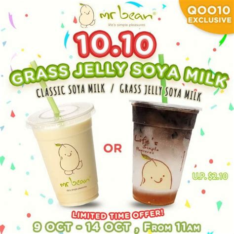 Heres How To Redeem Mr Beans Grass Jelly Or Classic Soya Milk For Only 110 This Week Great