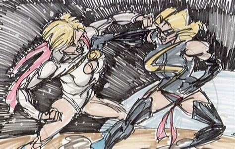 Powergirl Vs Ms Marvel By Joselrodriguesart On Deviantart