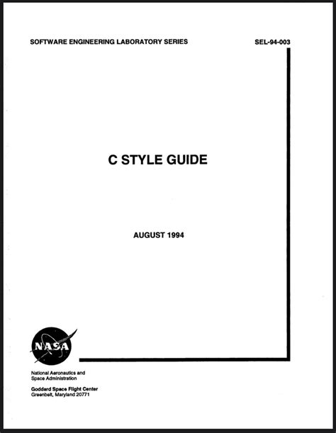 ani adhikary on linkedin so nasa has a style guide for writing c code