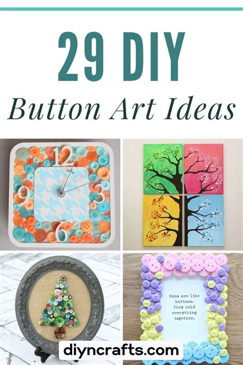 29 Diy Button Art Ideas Repurpose Old Buttons Diy And Crafts