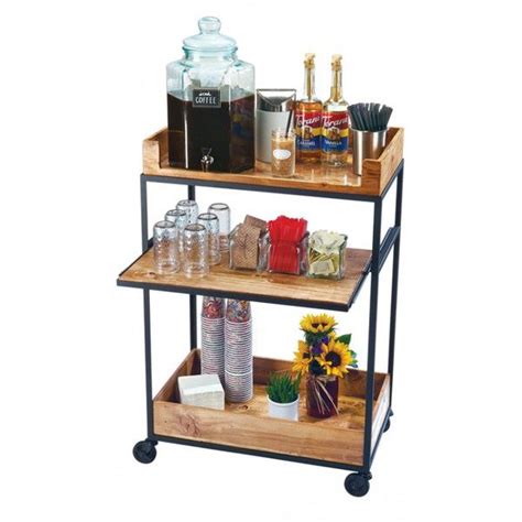 Double Beverage Dispenser Drink Cart Home Coffee Stations Drink