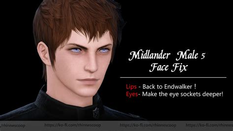 [dt]midlander Male 5 Face Fix Xiv Mod Archive
