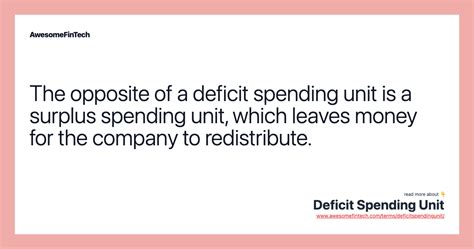 Deficit Spending Unit Awesomefintech Blog