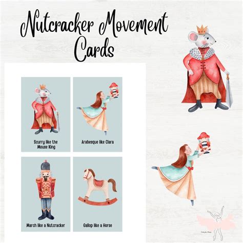 Nutcracker Movement Cards Etsy