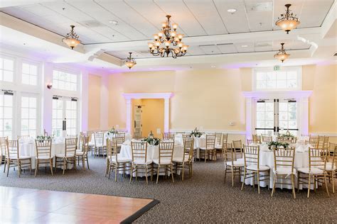 Ballroom Wedding Reception With Purple Uplighting At Lindley Scott