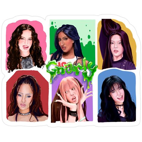 Katseye Gnarly Art Sticker Sticker Art Gnarly Dance Like This