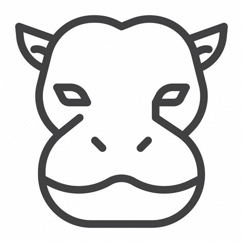 Hippopotamus Head Behemoth Icon Download On Iconfinder