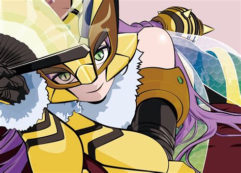 Queenbeemon Digimon Highres 1girl Digimon Creature Female Focus