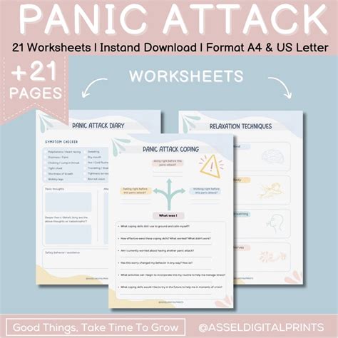 Panic Disorder Worksheet Panic Attack Workbook Supporting Someone Through Panic Anxiety