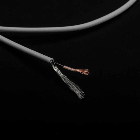 Single Lead With 24awg Bared Copper Conductor Coaxial Tpu5040 Jacket Ecg Lead Wire Od2 6mm