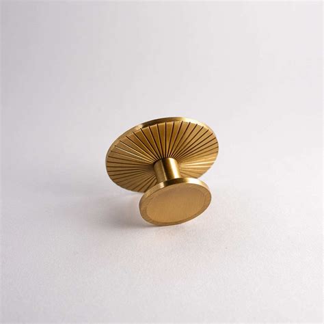Brass Cabinet Knobs Sunburst Solid Brass Available In Two