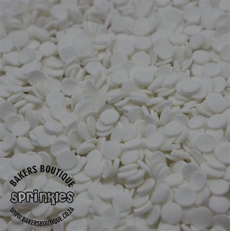 Sprinkles Confetti White Sequins Bakers Boutique