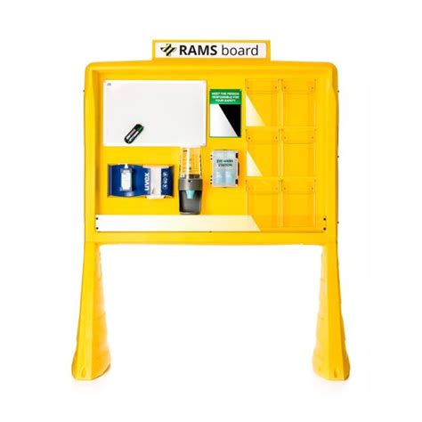 Rams Board Yellow Workplace Safety Board