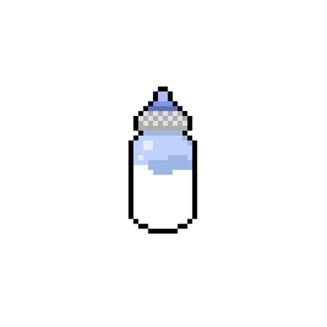 Milk Bottle With Nipple In Pixel Art Style 20577538 Vector Art At Vecteezy