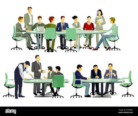 planning, discussion by employees illustration Stock Vector Image & Art - Alamy