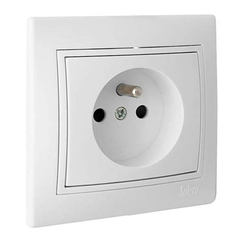 European Bipolar Socket Outlet 16a 250v 83x81x10mm Solera Erp60fu