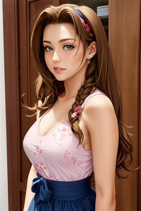 Rule 34 Aerith Gainsborough Ai Generated Brown Hair Busty Final