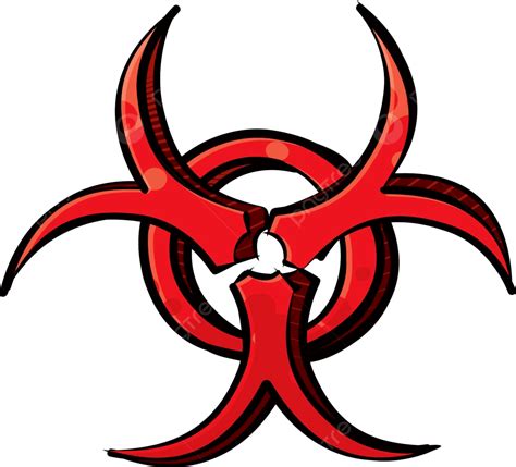 Drawing Of Biohazard Risk Symbol Sketch Virus Tattoo Vector Sketch