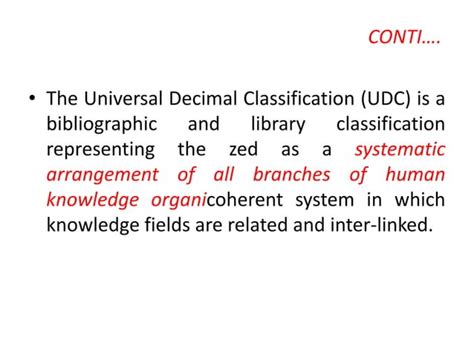 Library Classifiction Schemes Ddc Udc Ccppt Library Classifiction Schemes Ddc Udc Ccppt