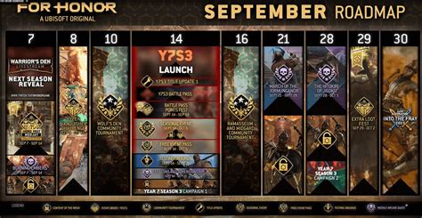 September Roadmap R Forhonor