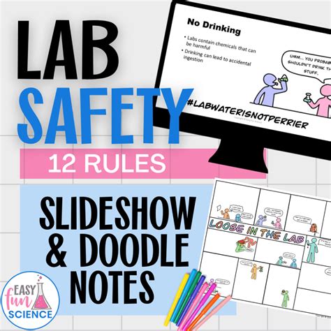 Science Lab Safety Powerpoint And Doodlenotes Easy Fun Science