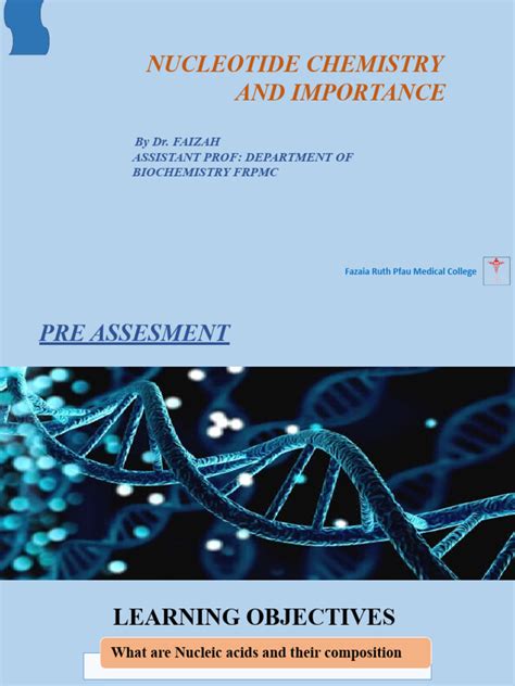 Nucleotide Chemistry By Dr Pdf Nucleotides Nucleic Acids