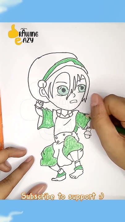 How To Draw Toph From The Last Airbender Step By Step Easy Drawing