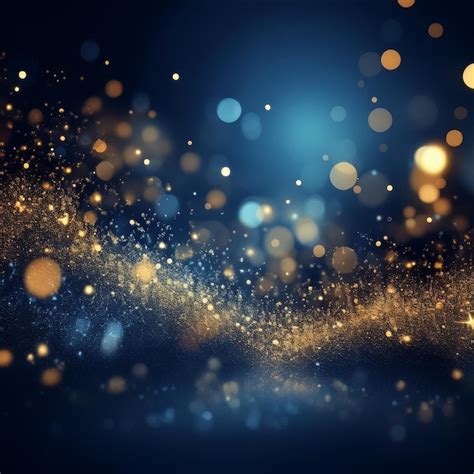 Magical Holiday Atmosphere Rich Dark Blue Background Featuring Dancing