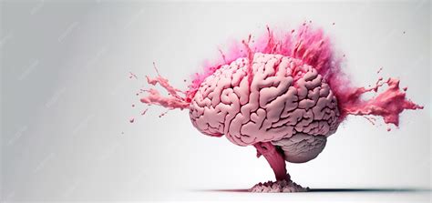 Premium Photo Concept Art Of A Human Brain Exploding With Knowledge