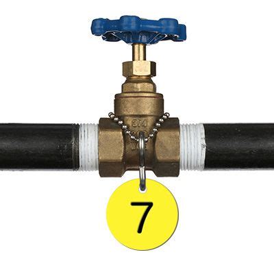 Numbered Valve Tags Color Coded Valve Identification Seton