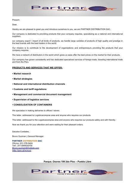 Letter Of Presentation Partner Pdf