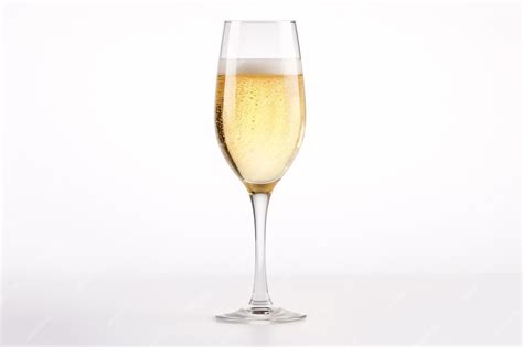 Premium Ai Image Glass Of Champagne Isolated On A White