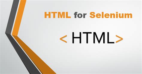 Selenium By Arun HTML For Selenium