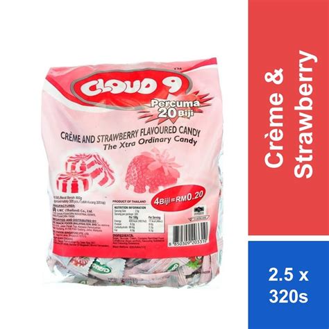 Jack ‘n Jill Cloud 9 Candies Crème And Strawberry 25g X 320s
