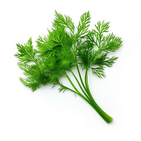 Glorious Fresh Dill Leaf On White Background Stock Illustration Illustration Of Orange